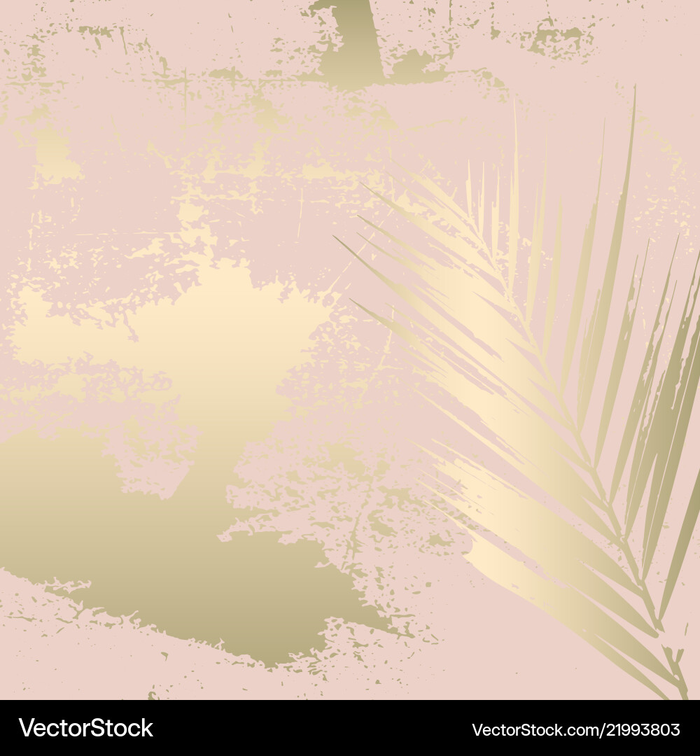 Autumn foliage rose gold blush background Vector Image