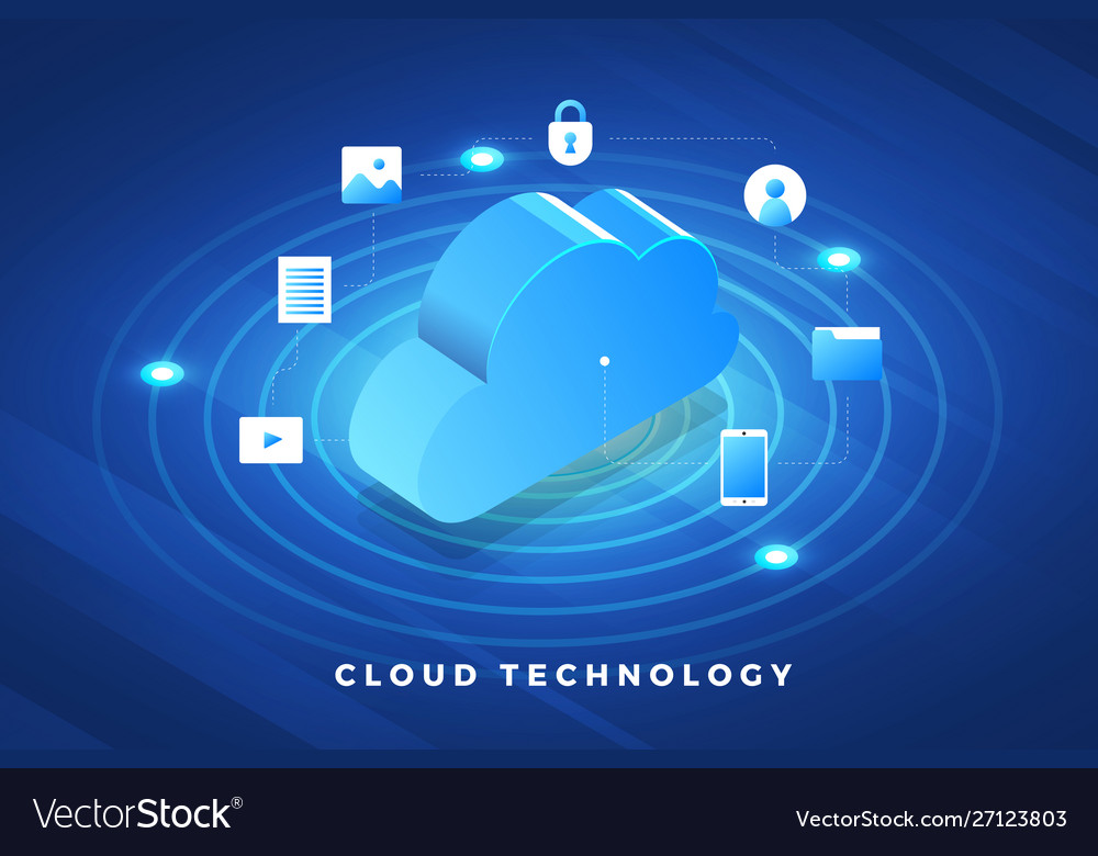 Cloud technology Royalty Free Vector Image - VectorStock