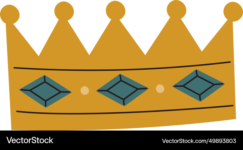 Crown gold jewelry Royalty Free Vector Image - VectorStock
