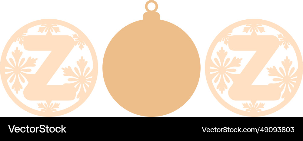 German alphabet multilayer wood cut template Vector Image