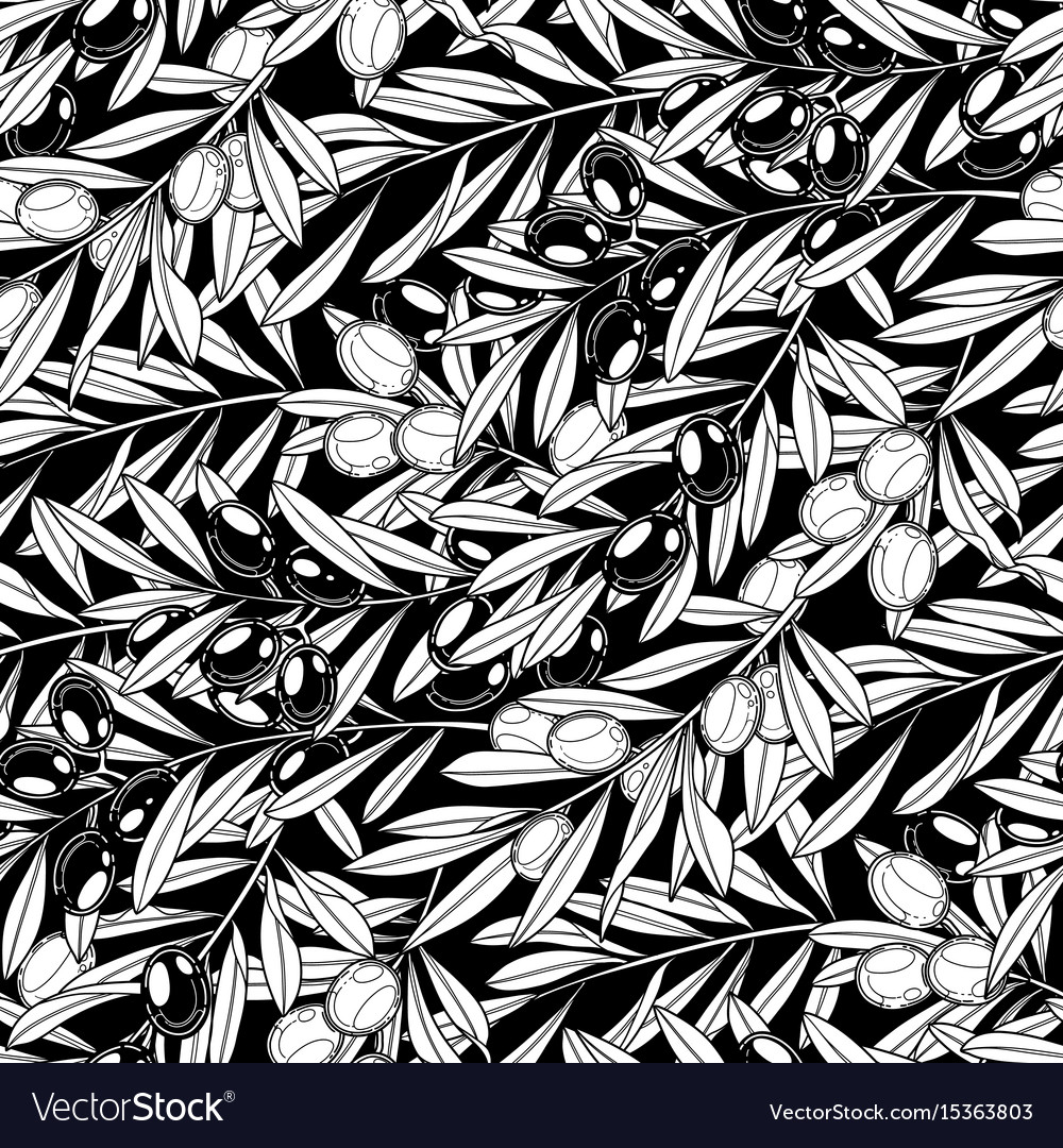 Graphic olive pattern Royalty Free Vector Image