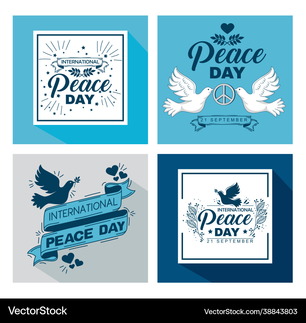 International peace day banners Royalty Free Vector Image