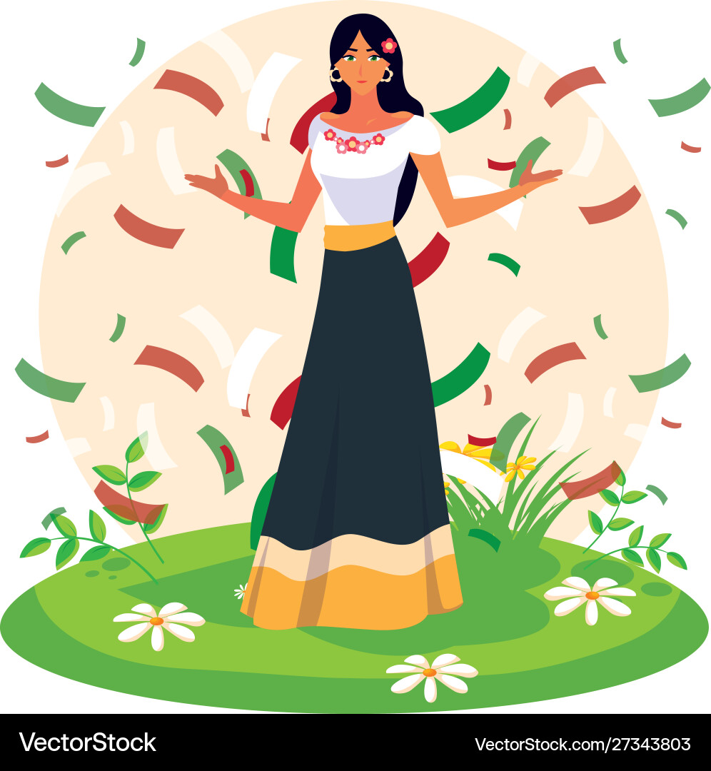 Isolated mexican woman design Royalty Free Vector Image