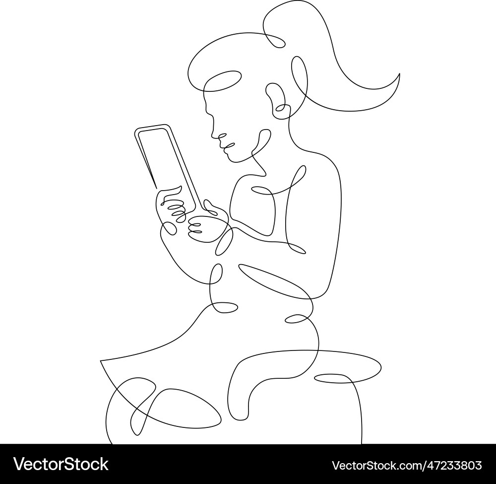 Kid with smartphonechild playing the phone Vector Image