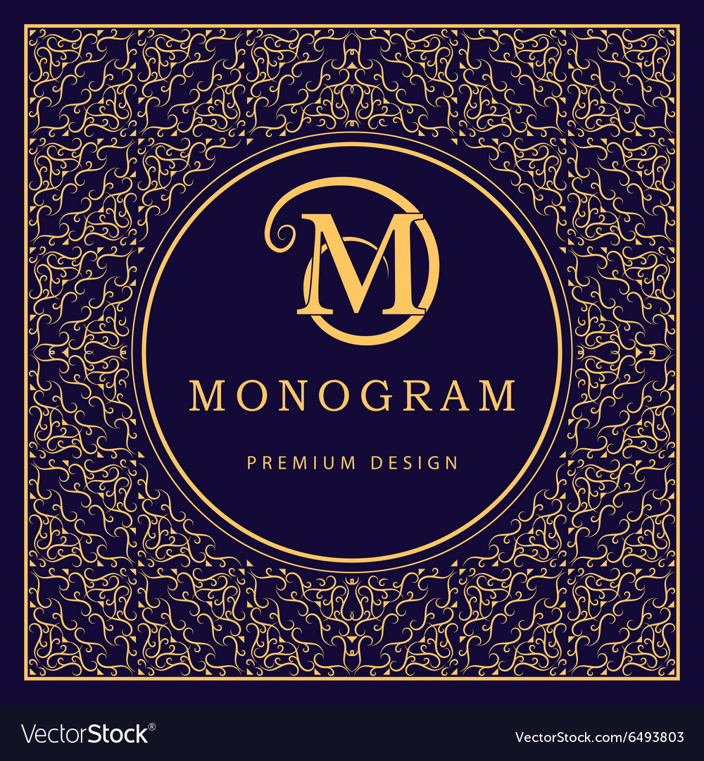 Monogram design elements graceful template Vector Image