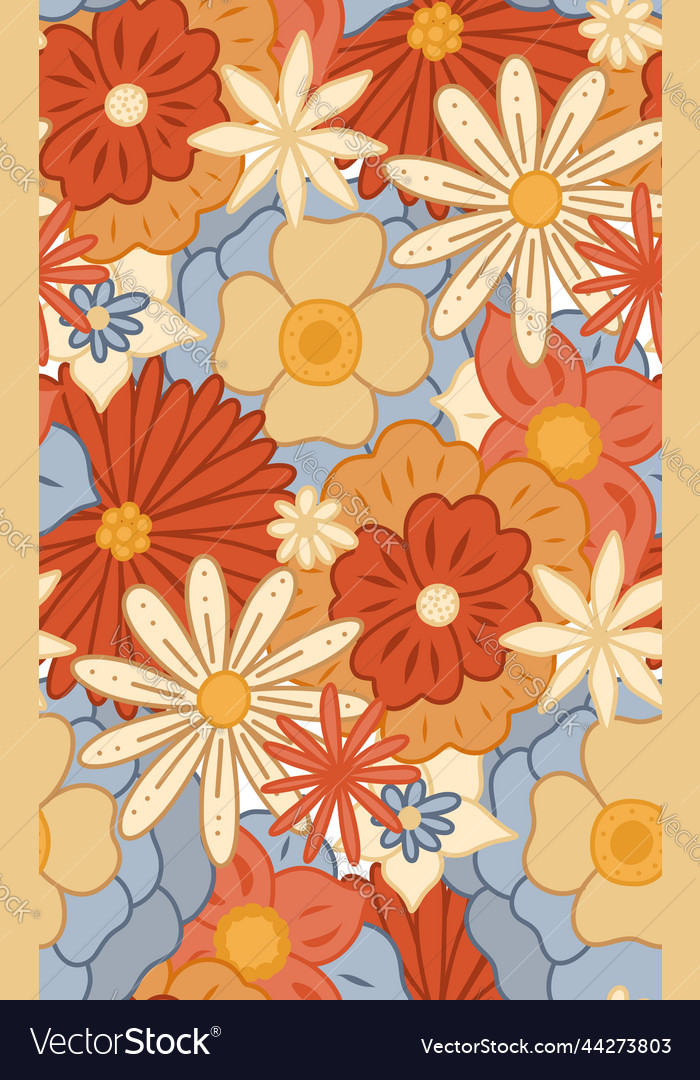 Seamless retro pattern with dense groovy Vector Image