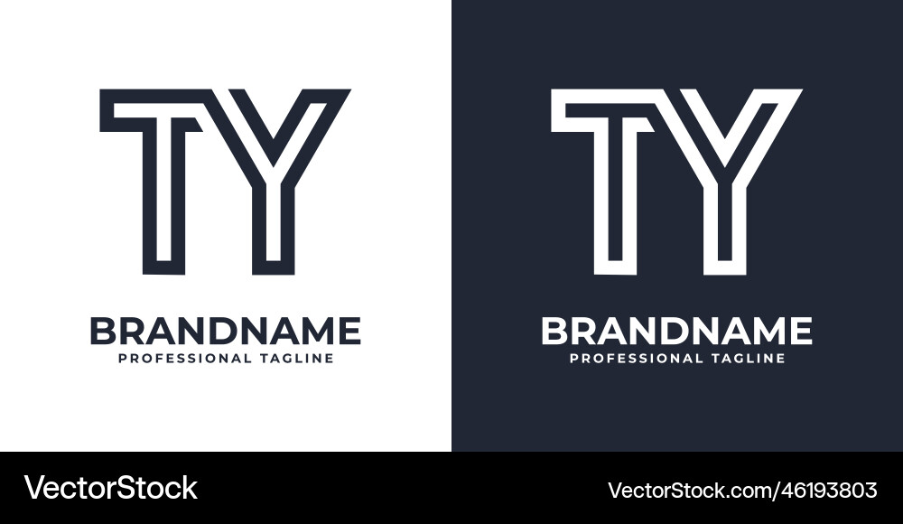 Simple yt monogram logo suitable for any business Vector Image