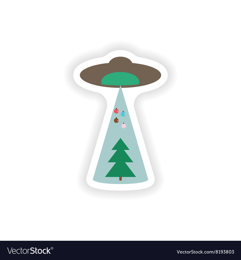 Stylish Paper Sticker On White Background Vector Image