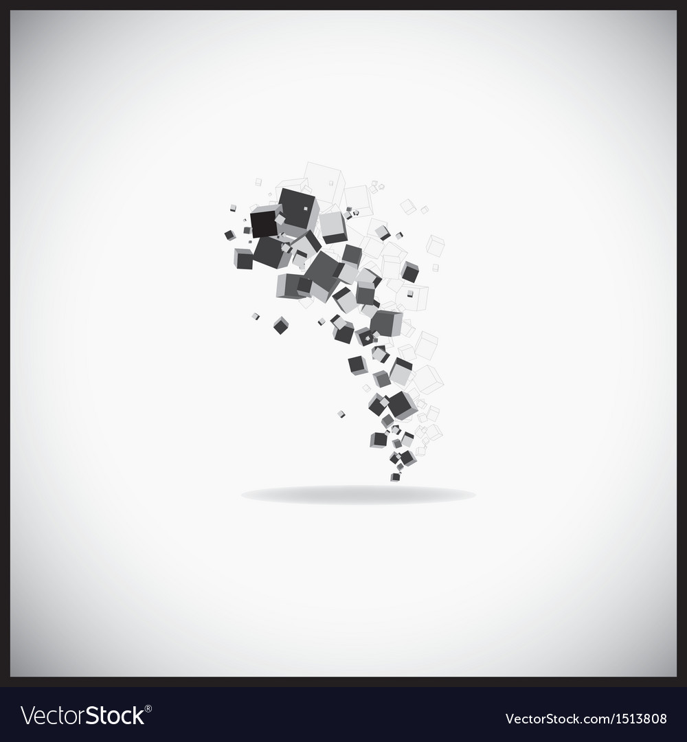 3d cubes connection Royalty Free Vector Image - VectorStock