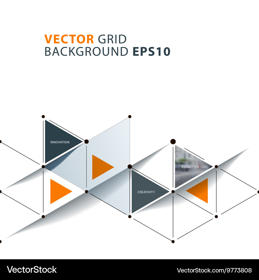Abstract background template with triangles Vector Image