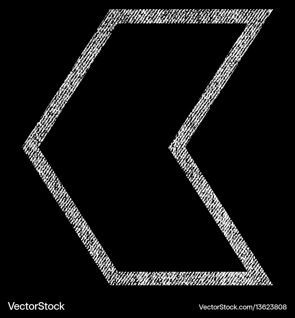 Arrowhead left fabric textured icon Royalty Free Vector
