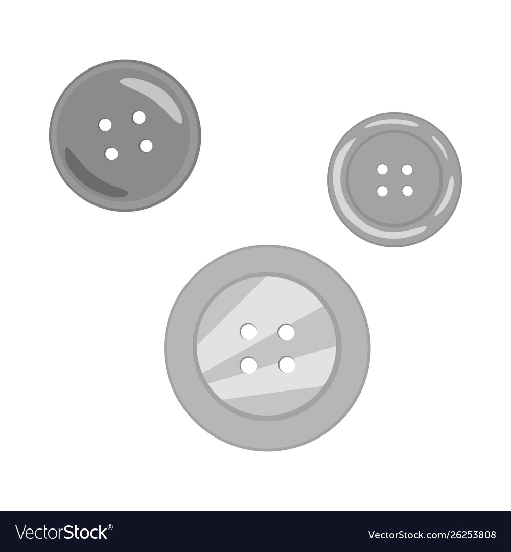 Button and thread logo Royalty Free Vector Image