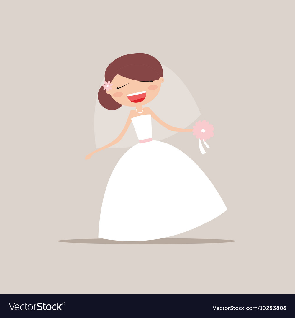 Cute bride expression faces Royalty Free Vector Image