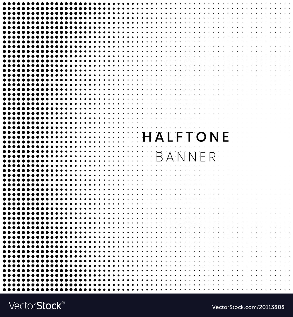 Horizontal gradient halftone pattern dots Vector Image