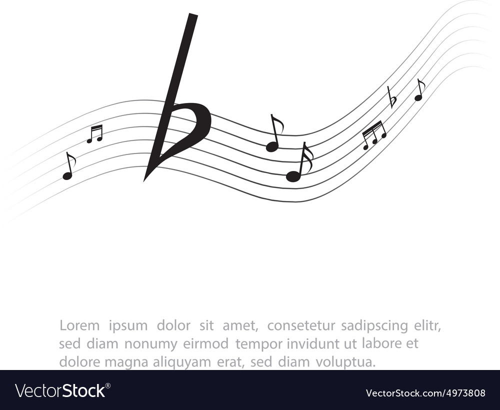 Isolated musical note on a white background Vector Image