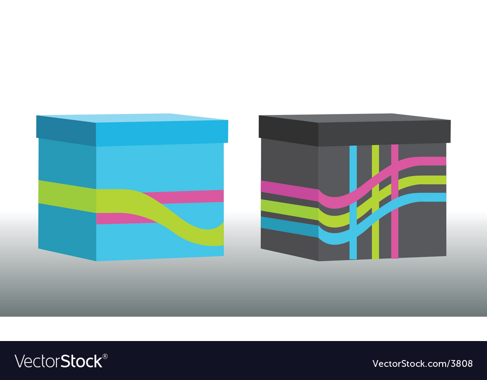 Retro boxes Royalty Free Vector Image - VectorStock
