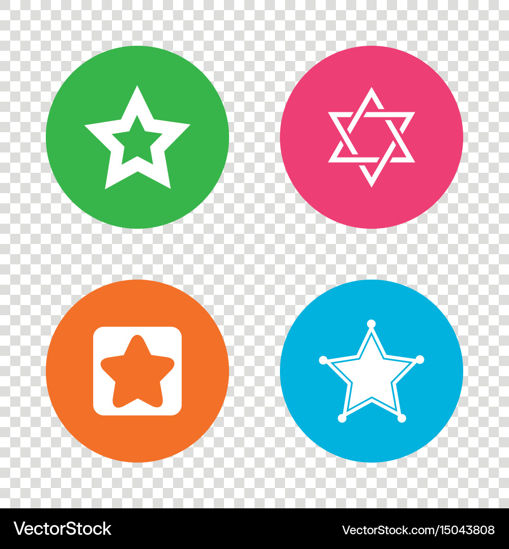 Star david icons symbol israel Royalty Free Vector Image