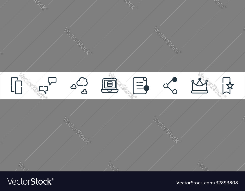 Ui master line icons linear set quality line set Vector Image