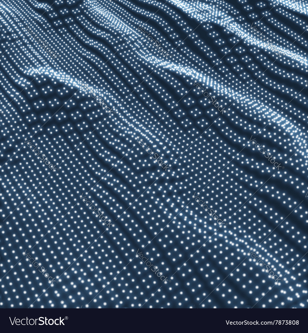 Wave grid background ripple technology style Vector Image