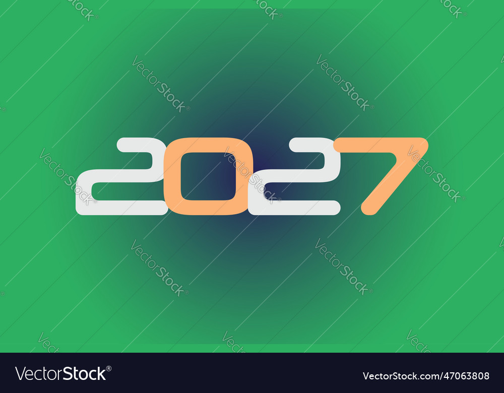 Year 2027 numeric typography text design Vector Image Year 2027 numeric typography text design Vector Image