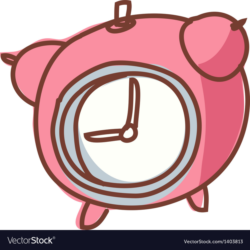 A desk clock Royalty Free Vector Image - VectorStock