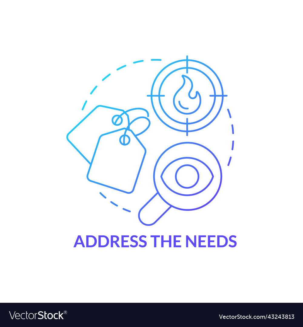 Address needs blue gradient concept icon Vector Image