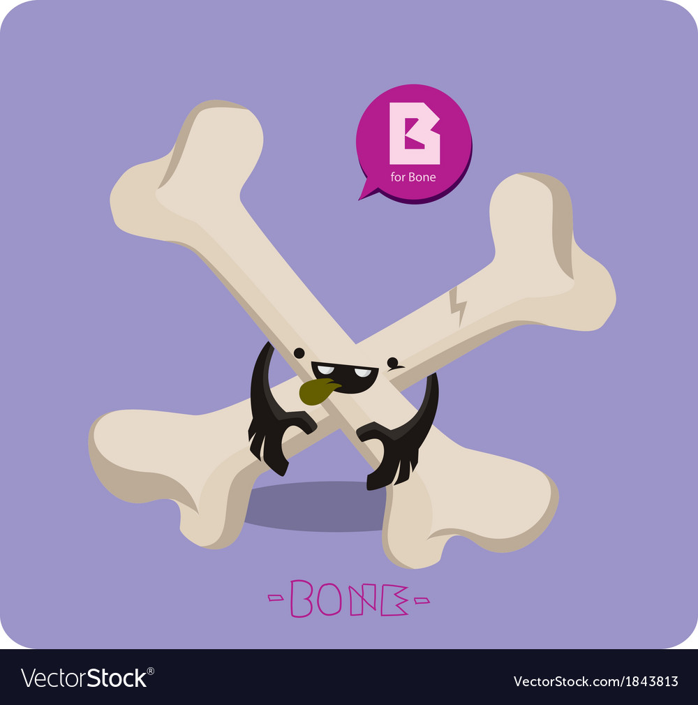 Bone character Royalty Free Vector Image - VectorStock