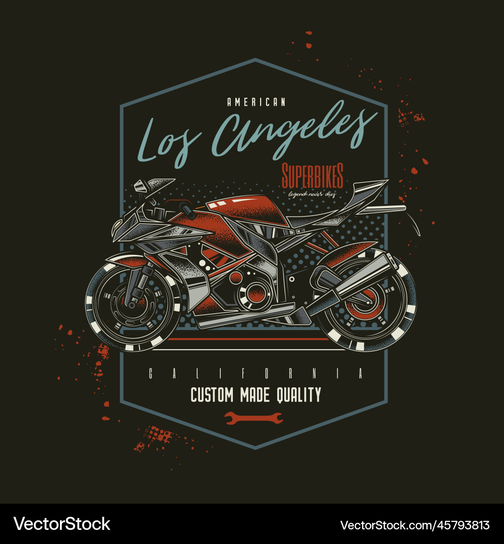 Fastest motorcycle superbike Royalty Free Vector Image