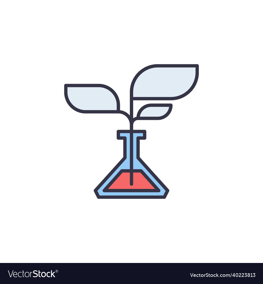 Flask with plant growing plants concept Royalty Free Vector Flask with plant growing plants concept Royalty Free Vector