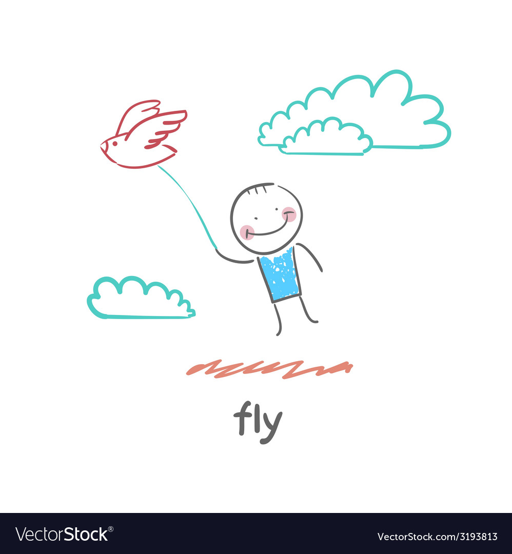 Fly Royalty Free Vector Image - VectorStock
