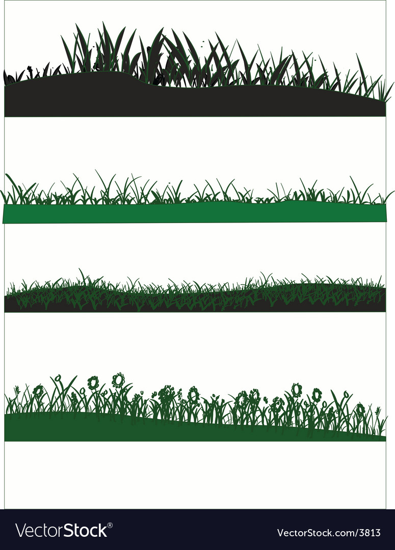 Grass elements Royalty Free Vector Image - VectorStock