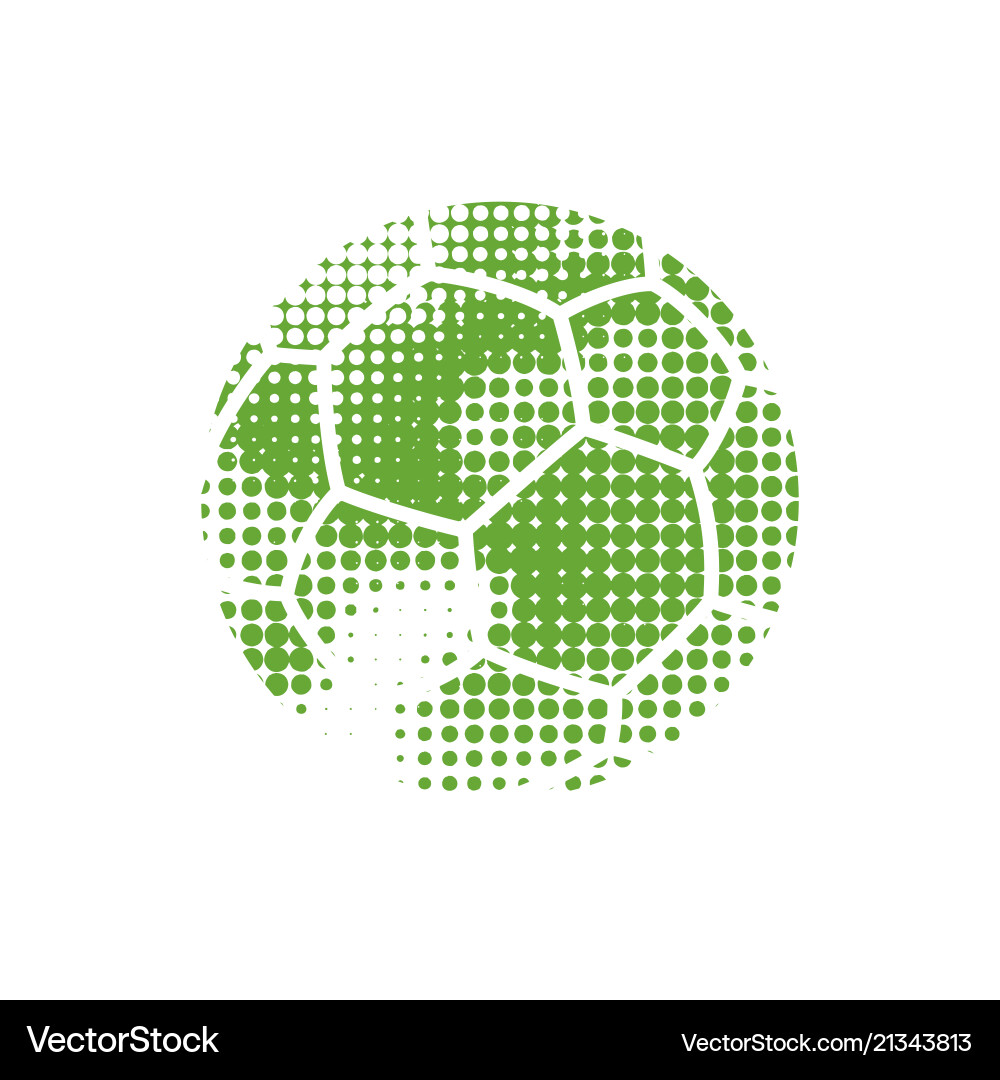 Green halftone football Royalty Free Vector Image