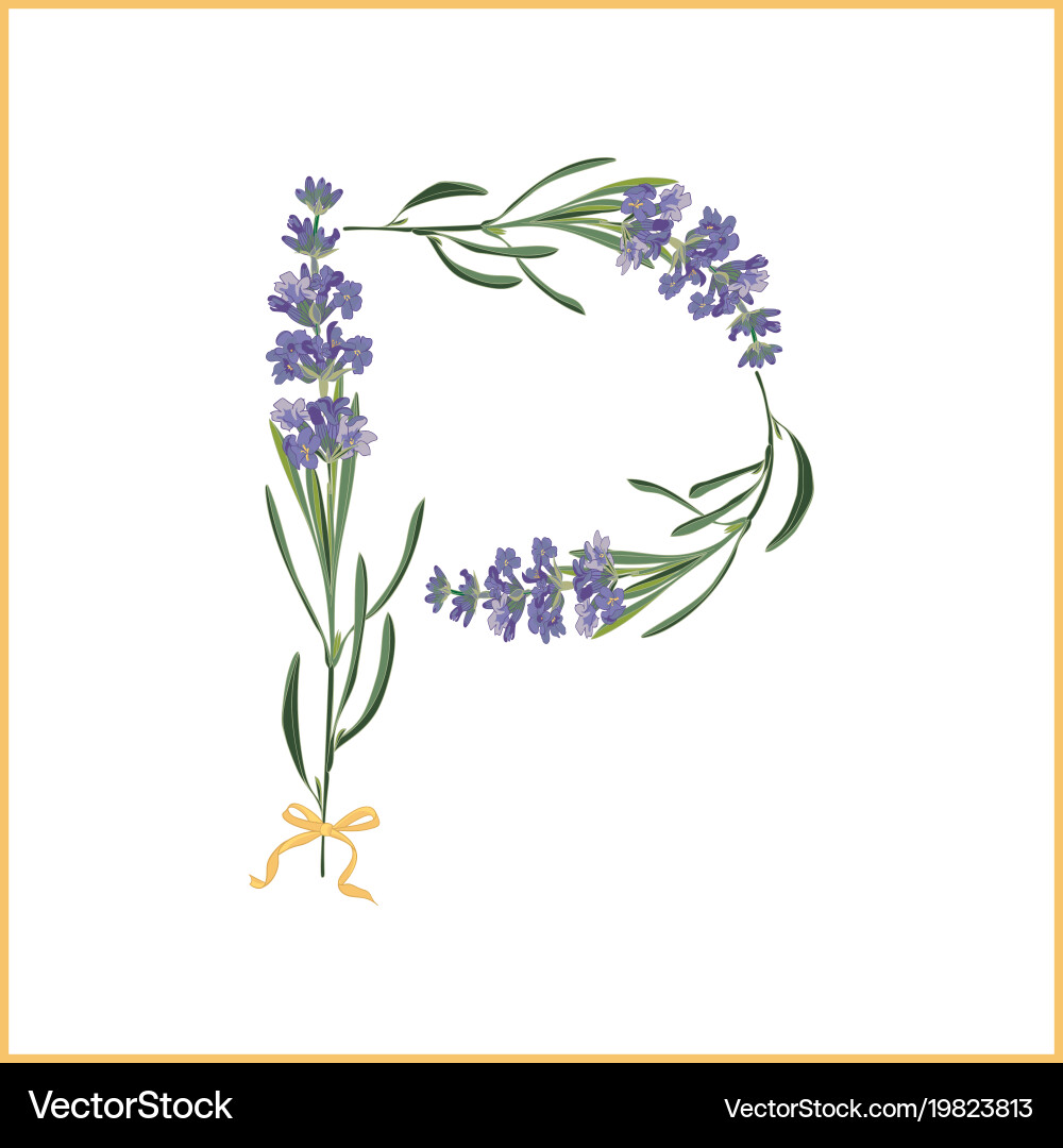 Letter p monogram retro sign alphabet Royalty Free Vector