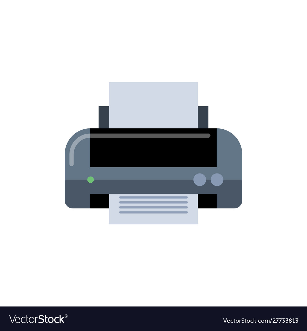 Printer simple in flat style Royalty Free Vector Image