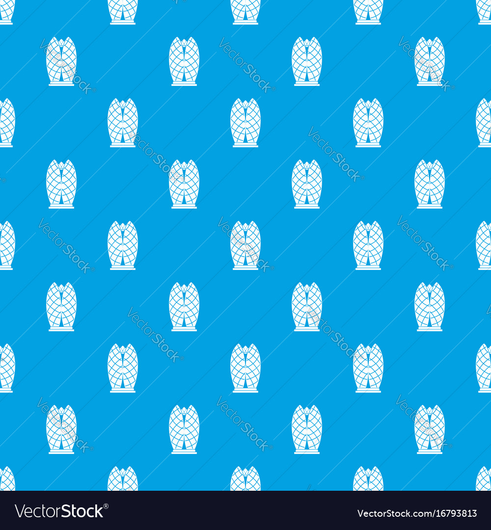 Skyscraper pattern seamless blue Royalty Free Vector Image