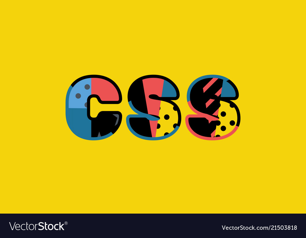 Css concept word art Royalty Free Vector Image