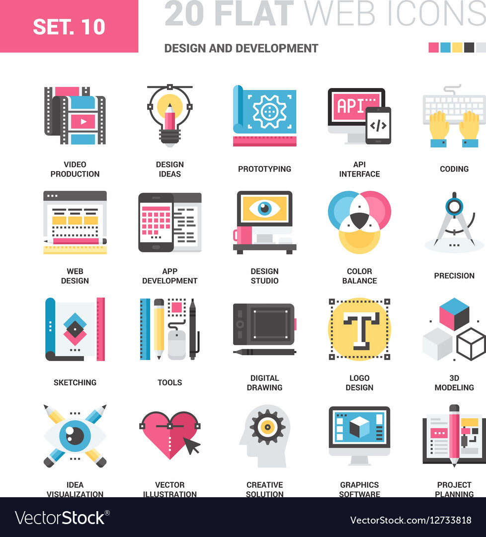 Design and development Royalty Free Vector Image