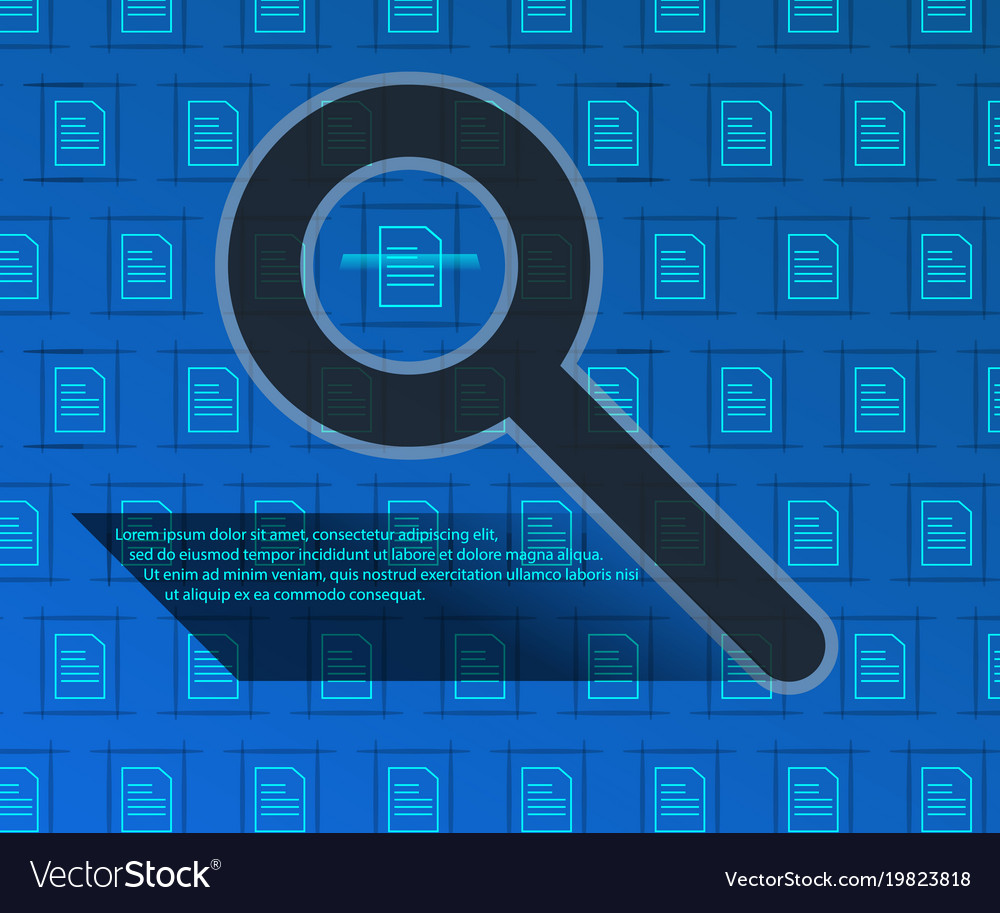 File search Royalty Free Vector Image - VectorStock