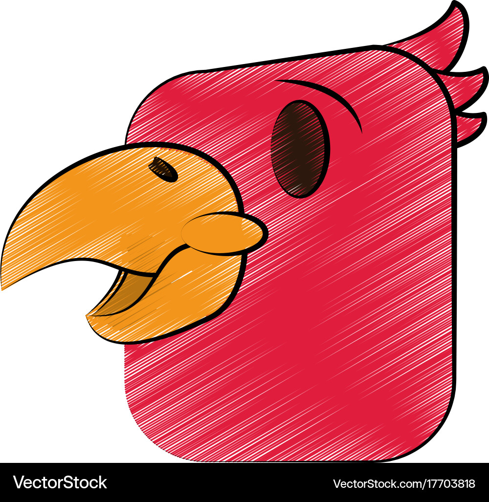 Happy bird cartoon icon image Royalty Free Vector Image