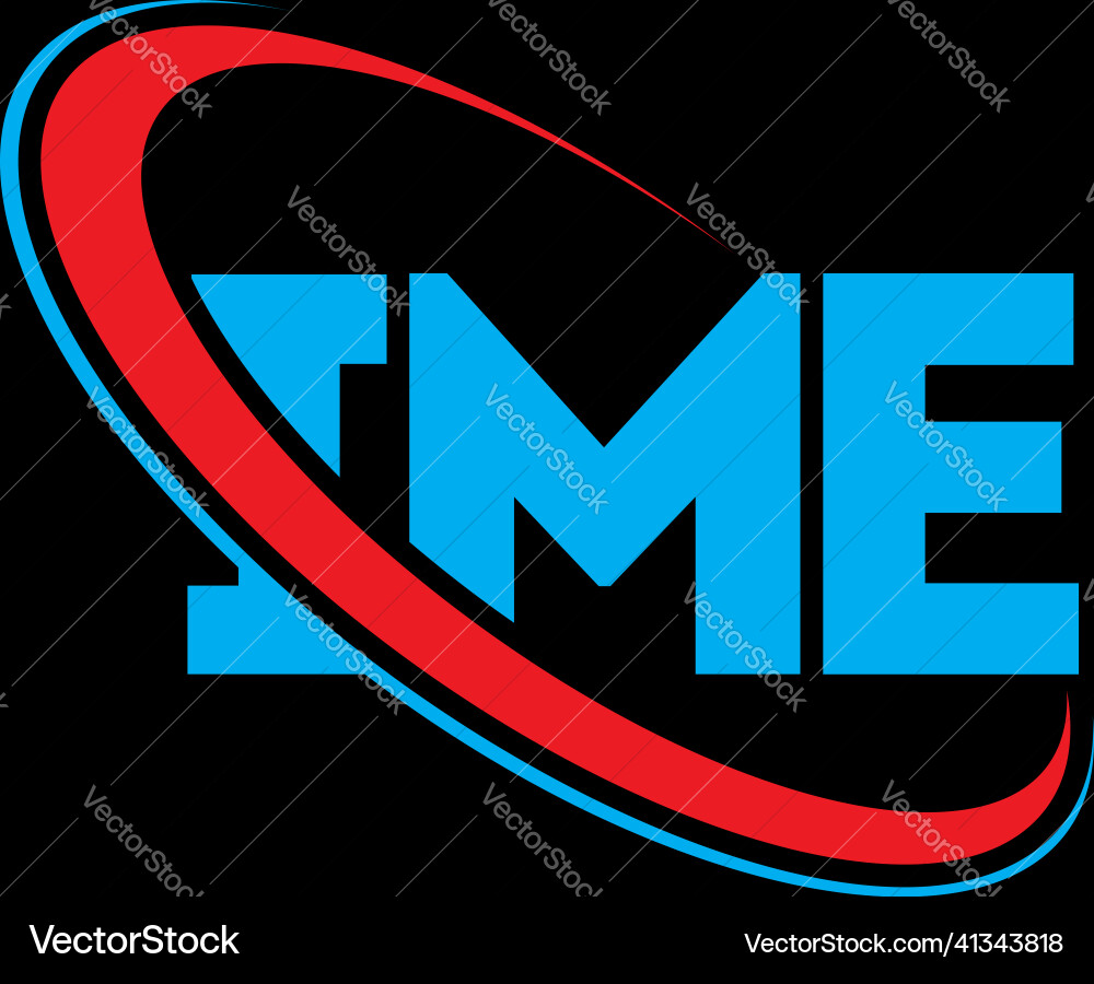 Ime logo letter letter logo design Royalty Free Vector Image