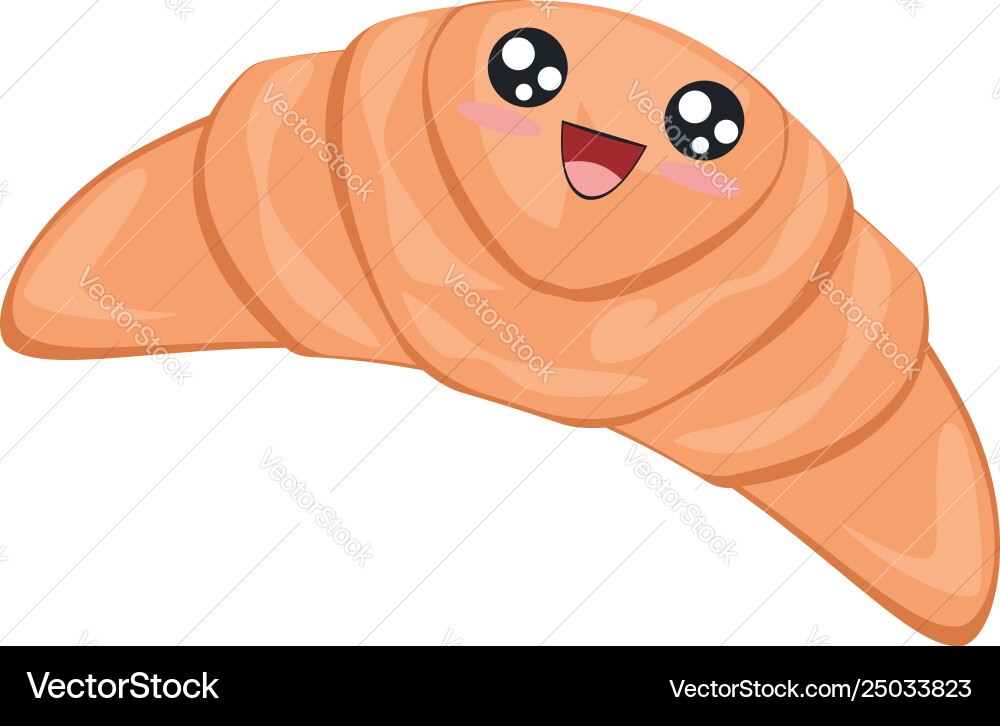 Cartoon croissant design Royalty Free Vector Image