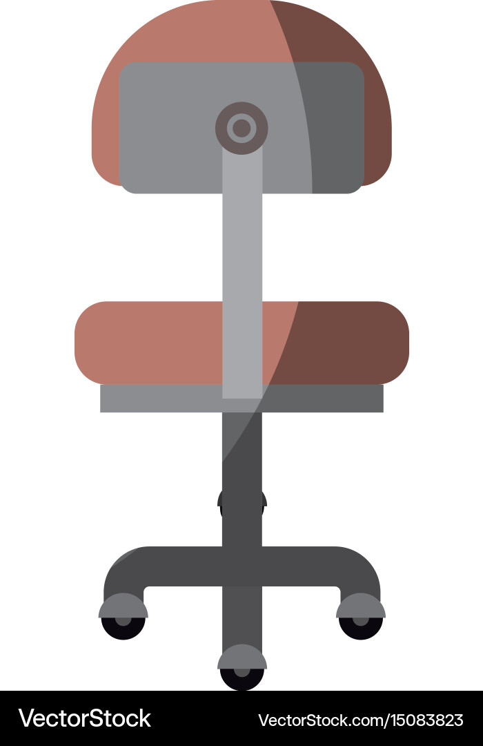 Colorful graphic office chair back view without Vector Image