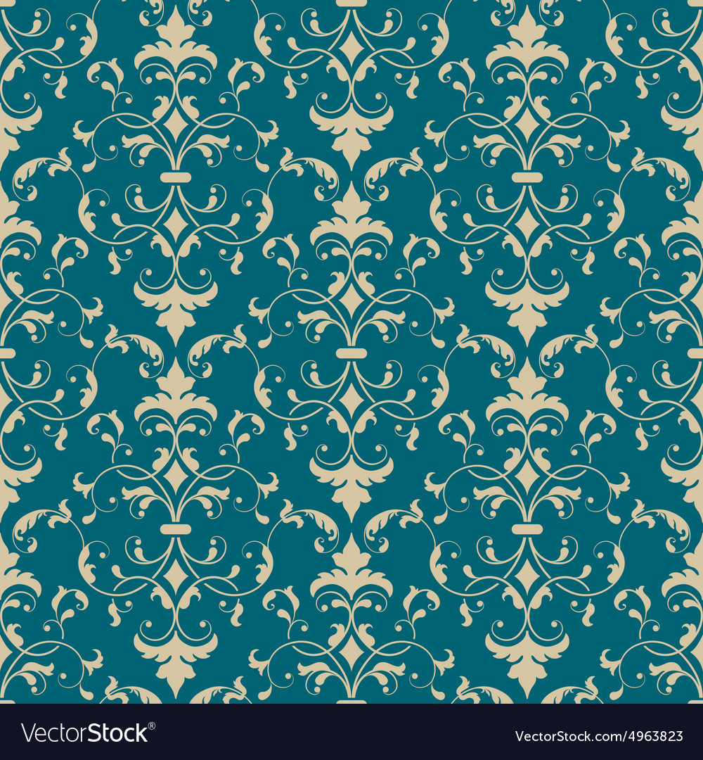 Damask seamless pattern background elegant Vector Image