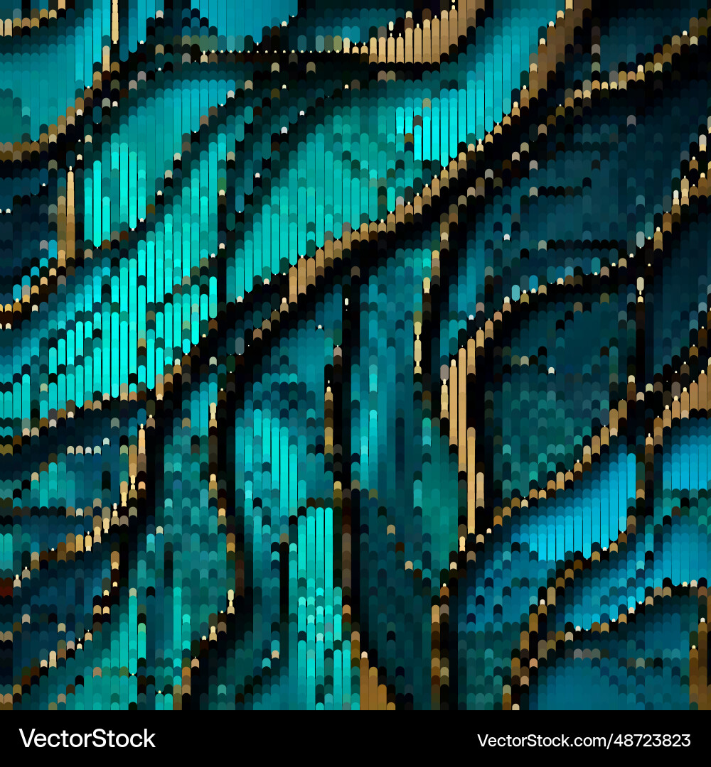 Halftone waves muir mural droplets coastlines Vector Image