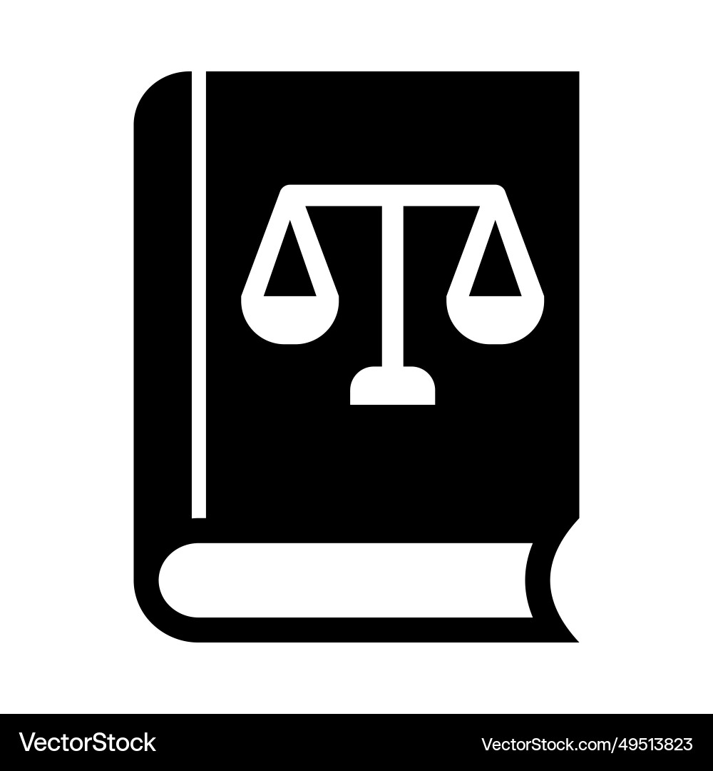 Lawful basis glyph icon for personal Royalty Free Vector