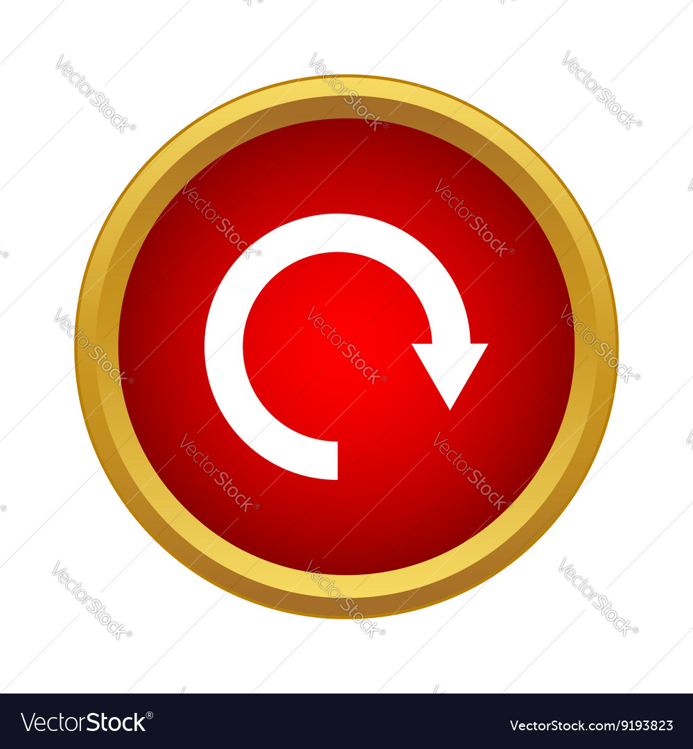Refresh icon simple style Royalty Free Vector Image
