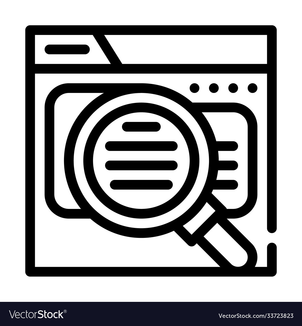 Review research line icon isolated Royalty Free Vector Image Review research line icon isolated Royalty Free Vector Image