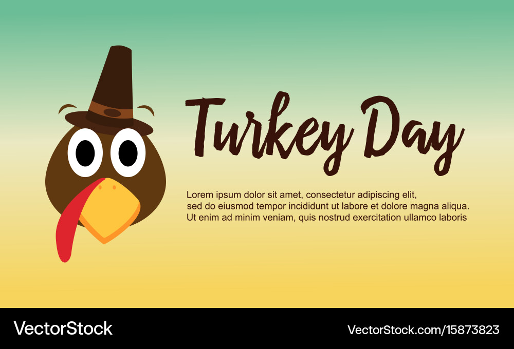 Thanksgiving theme turkey day collection Vector Image