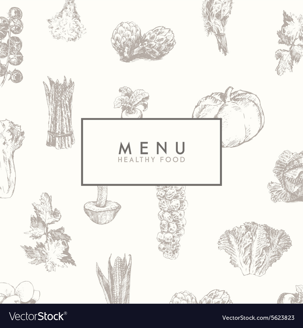 Trendy restaurant menu design hand drawn Vector Image