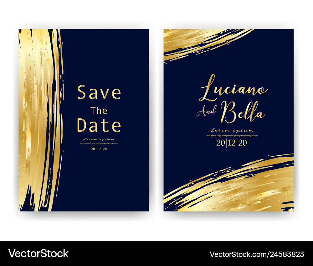 Wedding invitation card save the date Royalty Free Vector